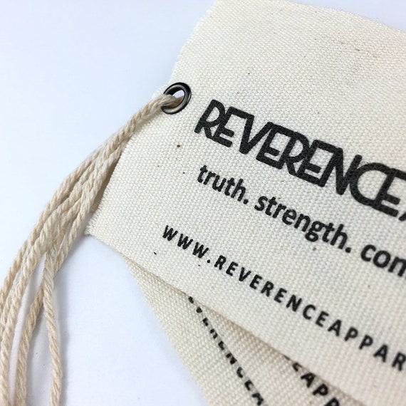 300 Canvas Hang Tag With Your Logo Clothing Tags Creative | Etsy