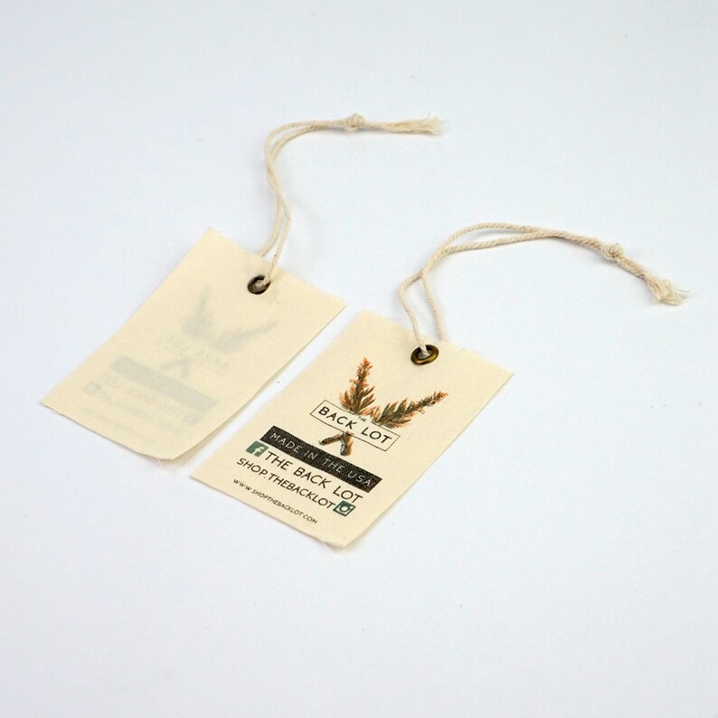 500 Custom Canvas Hang Tag Cotton Hangtag Custom Clothing - Etsy