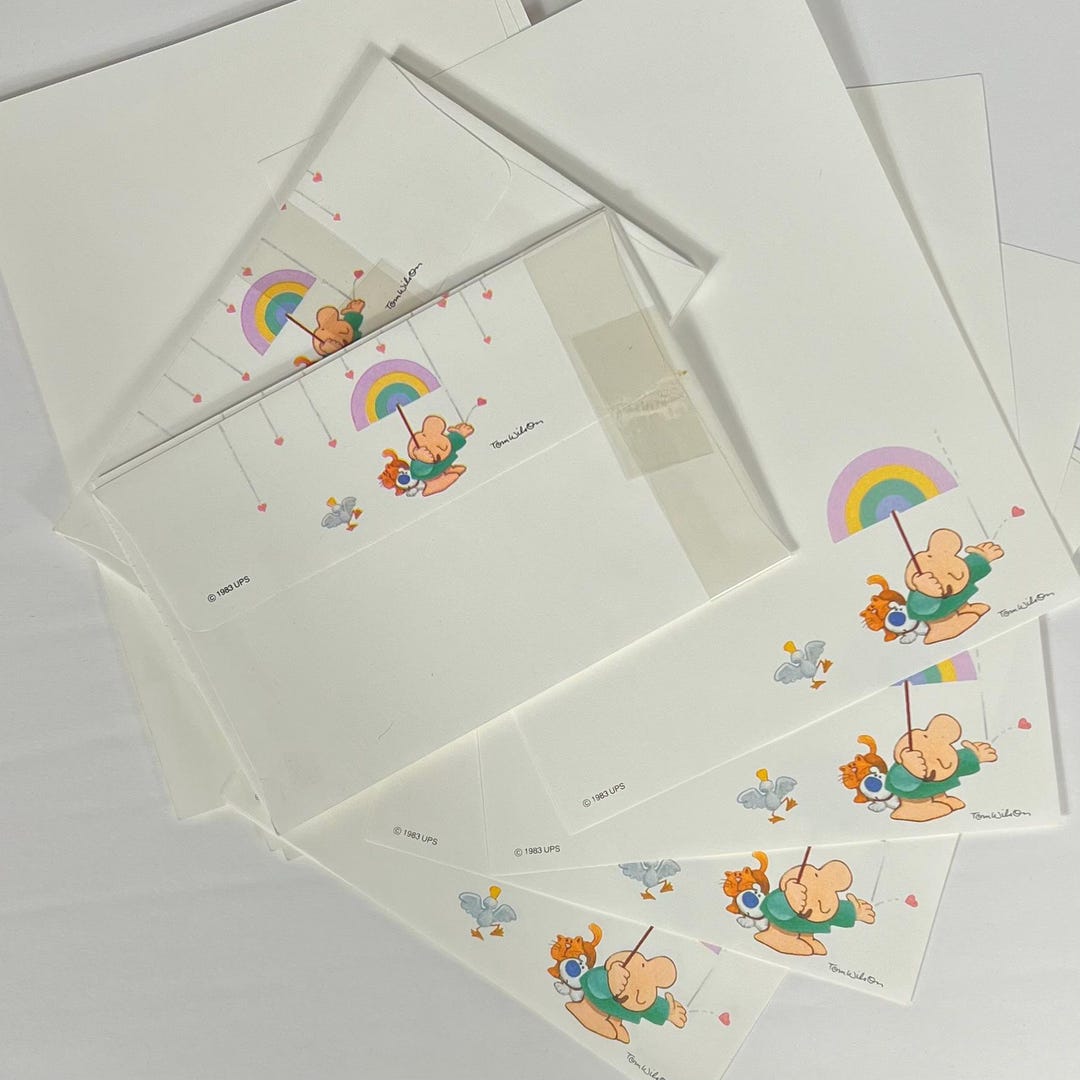 Ziggy Stationary 1983 Vintage Rainbow Envelopes Writing Paper Set 1980s ...