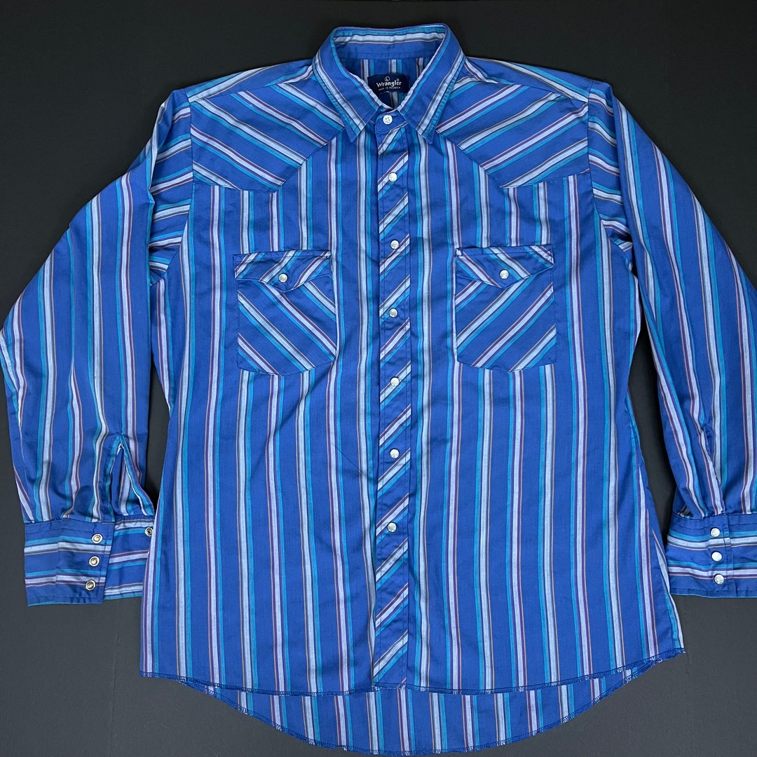 VTG 1980s Wrangler Men's Button up Cowboy Shirt - Etsy