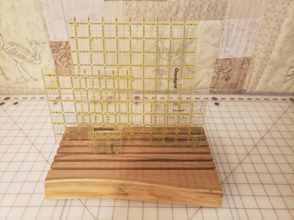 Quilt Ruler Rack in Live Edge Black Locust It Glows Under - Etsy