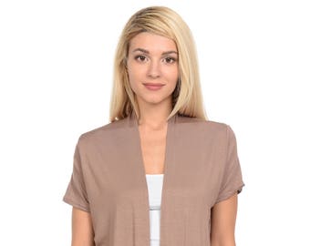 Short Sleeve Open Front Vest Pink | Etsy