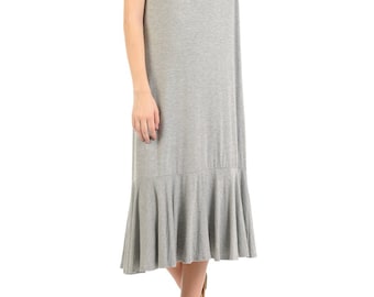 Grey Ruffle Dress - Etsy