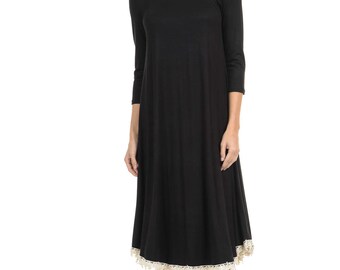 Black crochet dress | Etsy