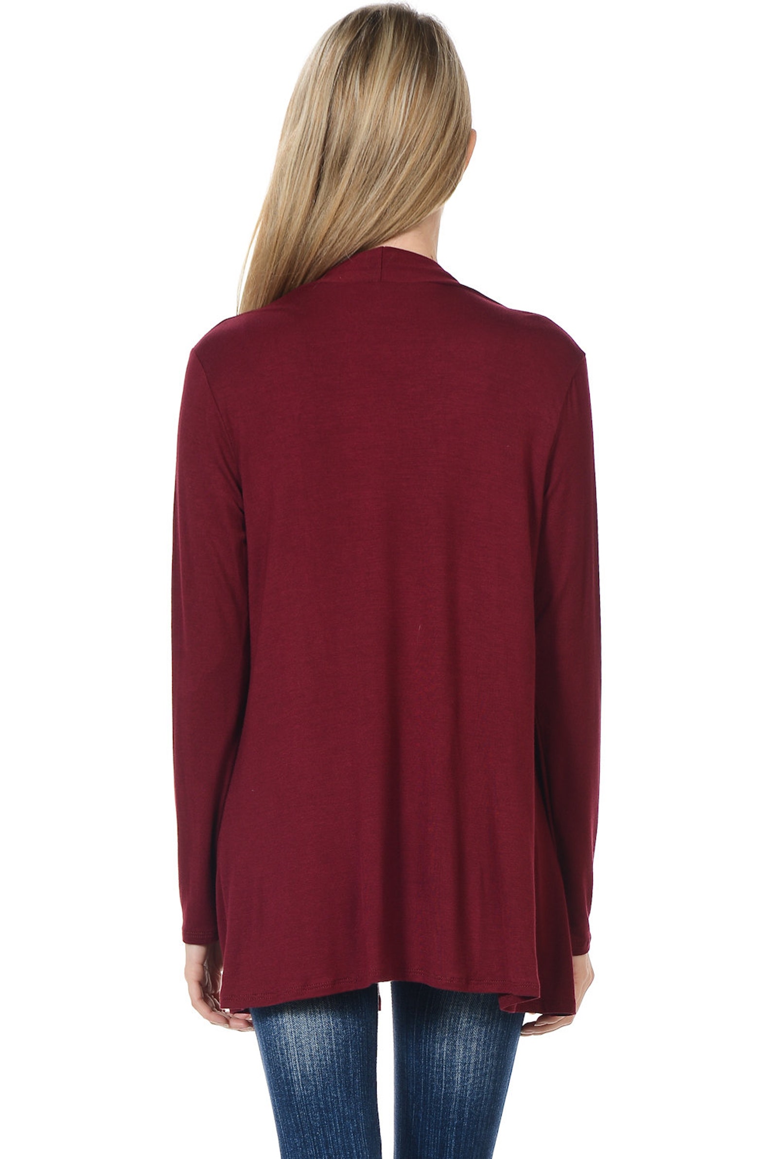 Solid Rayon Spandex Long Sleeve Jersey Cardigan Sweater | Etsy