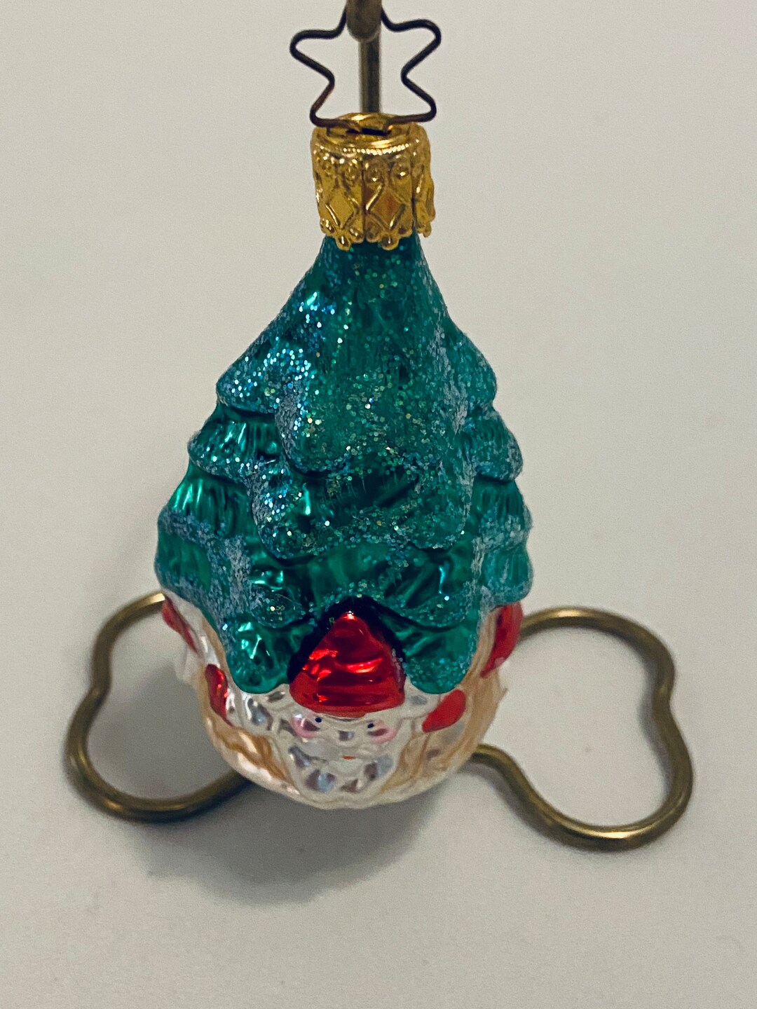 Inge Glass of Germany Christmas Tree Ornaments With Santa Design. - Etsy