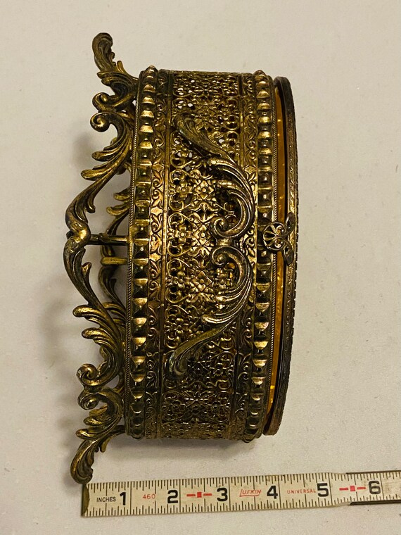 Antique Ornate Ormolu Footed Jewelry Box with Hinge L… - Gem