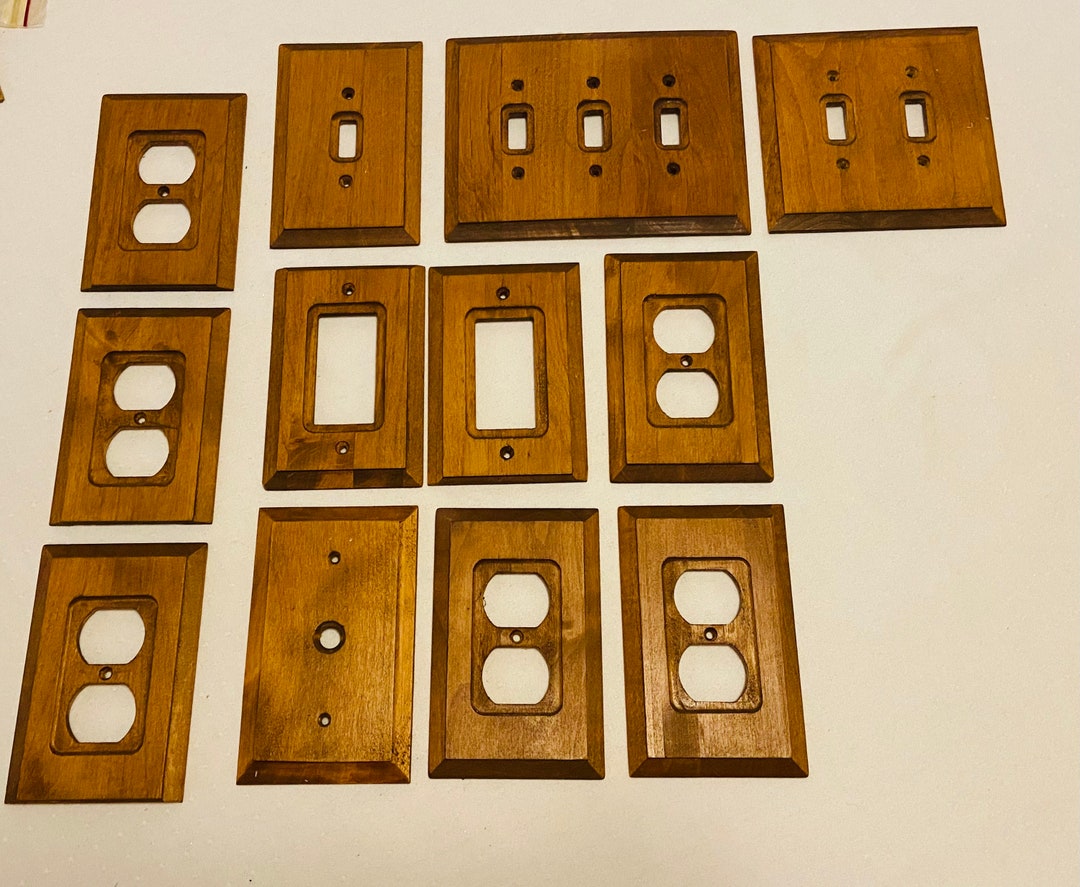 Solid Wood Switch-plates,outlet Covers, 12 Pieces. Switch-plates ...
