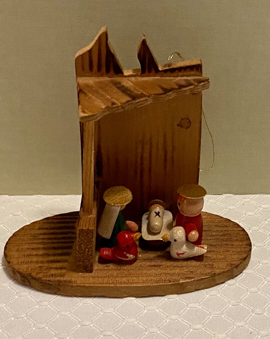 Russ Berrie Wooden Crèche Holiday Ornament. 1970’s. Excellent Condition ...
