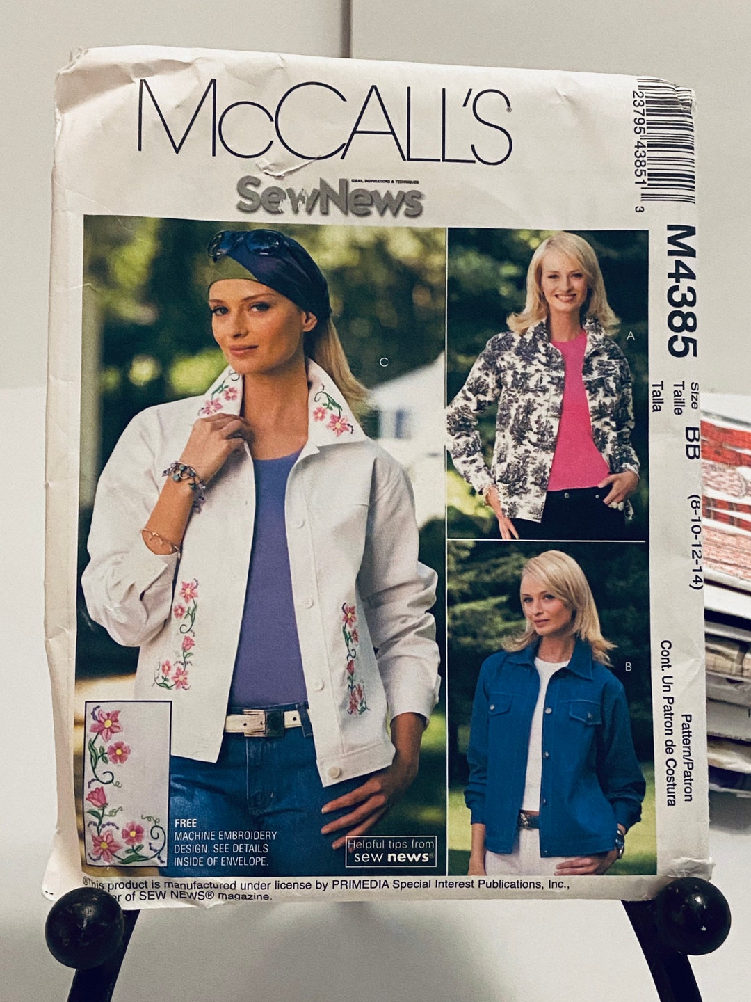 Mccall's Pattern 4385. Size BB 8,10,12,14 . Pattern Has Not Been Cut ...