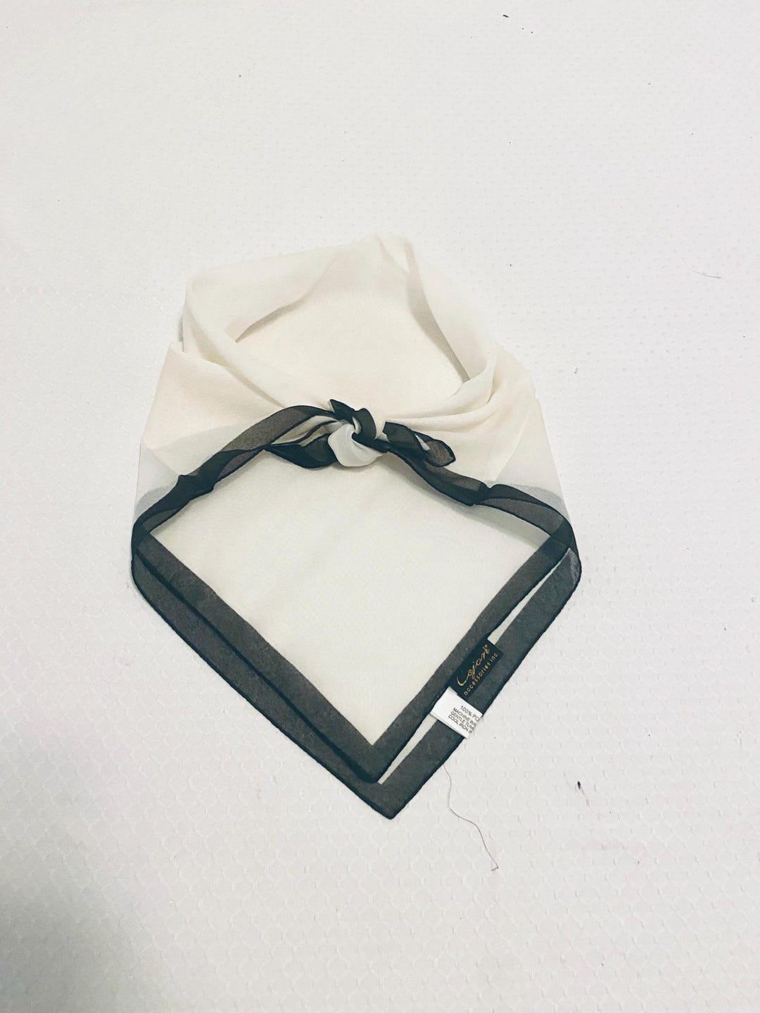 CEJON Classic Black & White Hand Rolled Scarf. Measures Approximately ...