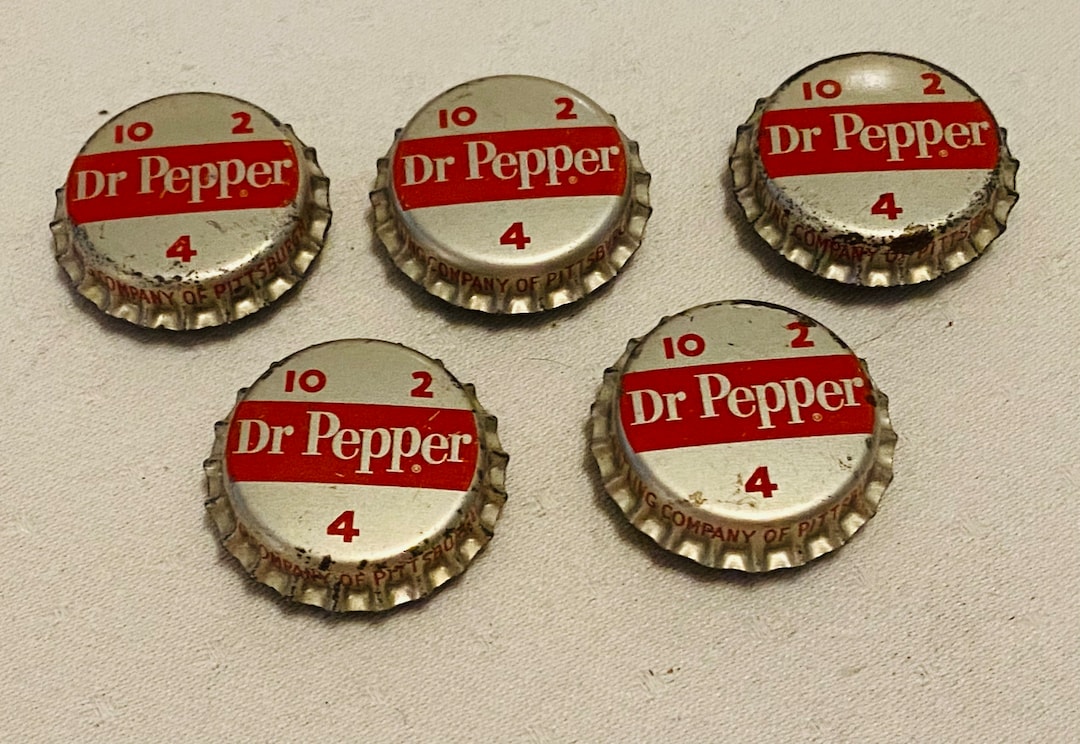 Dr. Pepper Button Covers, Set of 5. Bottle Caps Have Minimal Wear. - Etsy