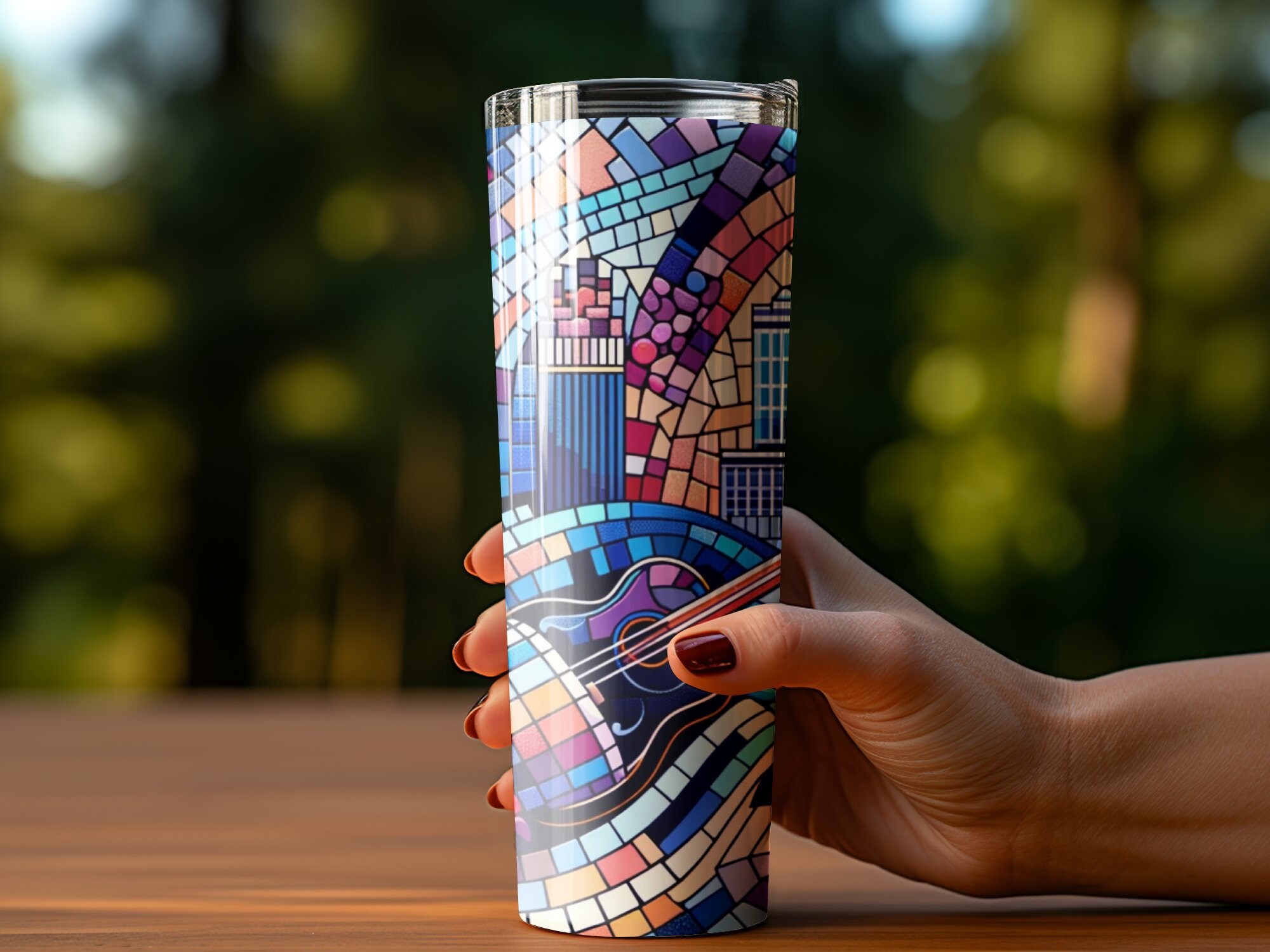 Memphis Inspired Tumbler Wrap, Memphis PNG, 20oz Tumbler Sublimation ...