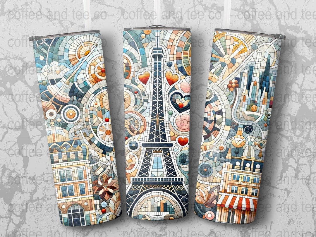 Paris Tumbler Wrap, Paris PNG, 20oz Tumbler Sublimation Wraps - Instant ...
