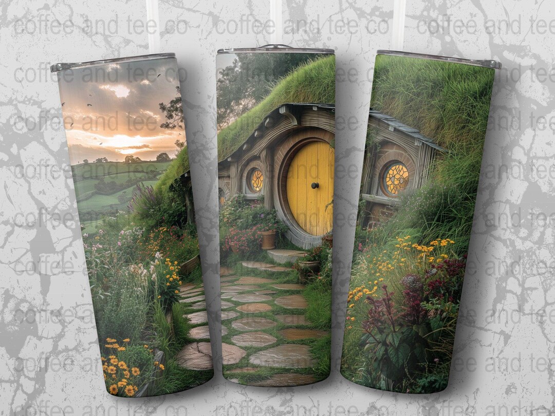 Fantasy Halfling Houses, 20oz Tumbler Sublimation Templates - Instant ...