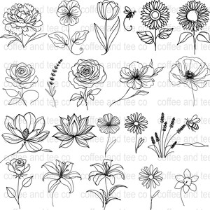 Rose Svg, Floral Svg, Floral Clip Art, Floral Clipart Files, Svg Png ...