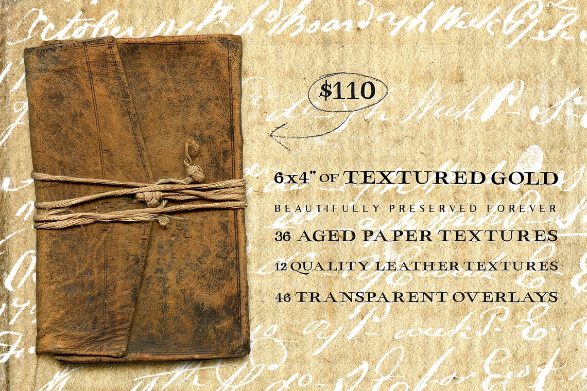 94 Vintage Leather & Paper Textures super High Resolution | Etsy