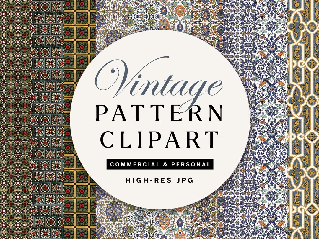 Decorative Digital Papers Pack, Detailed Floral Art Backgrounds, Print ...