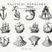 Heraldic Nautical Icon Illustrations Downloadable Anchor, Ship, and ...