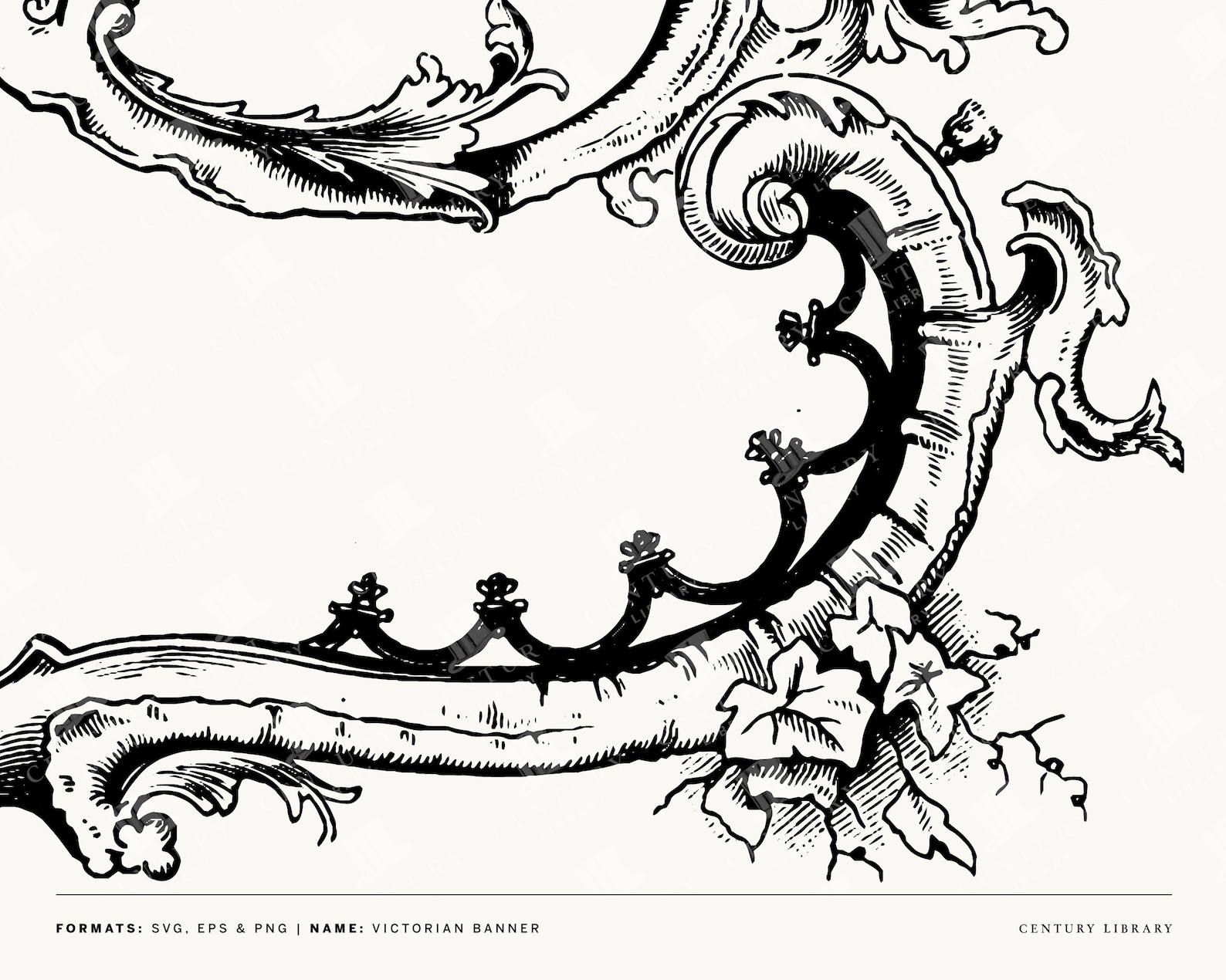 Vintage Victorian Banners and Label Designs in PNG, SVG, and EPS ...