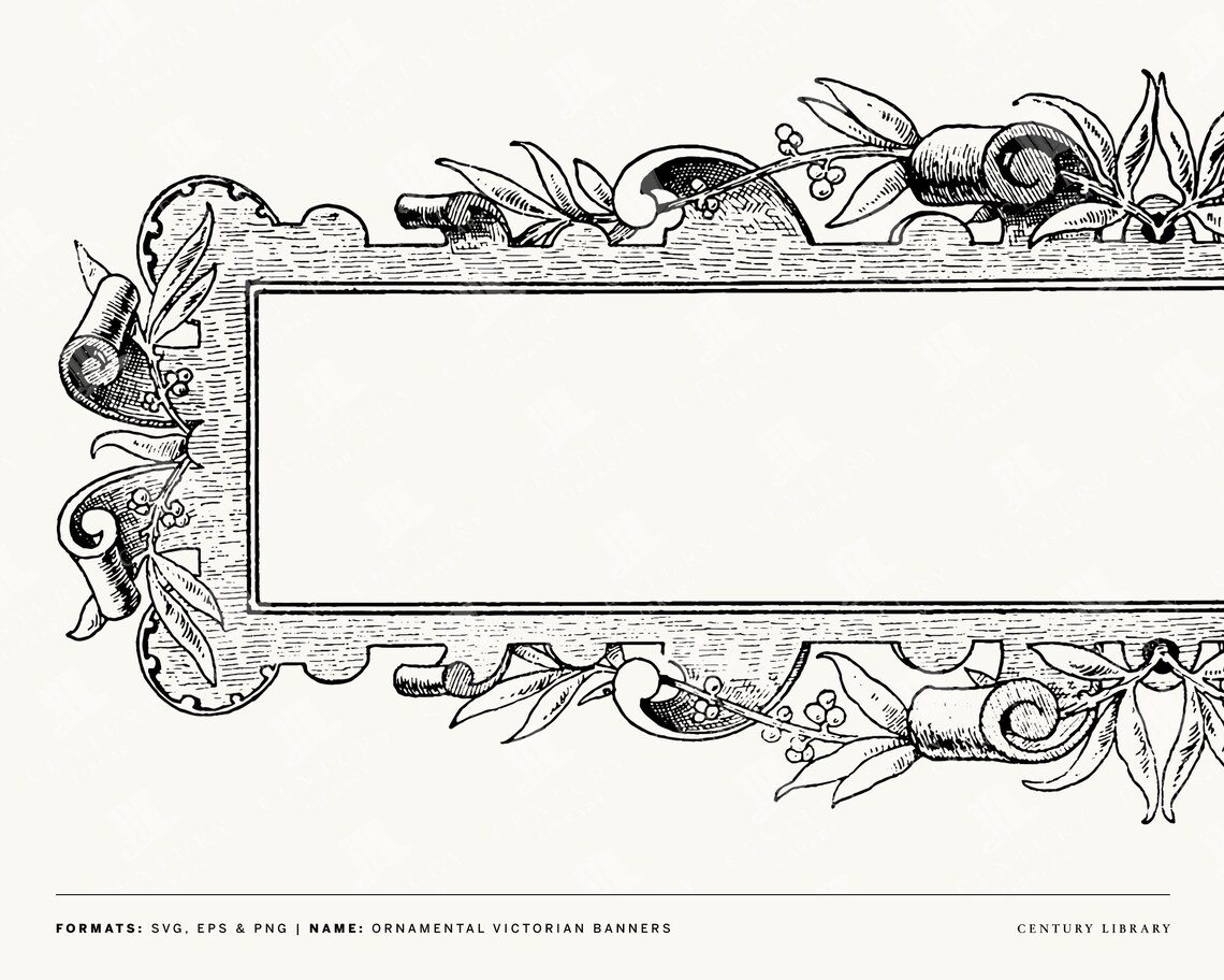 Vintage Banner and Label Designs in Vector and PNG Formats Decorative ...
