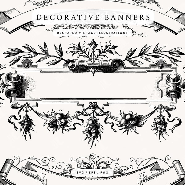 Vintage Paper Banner - Etsy