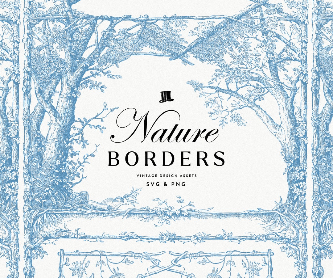 Nature Borders & Frames for Invitations, Print Design, Packaging, and ...
