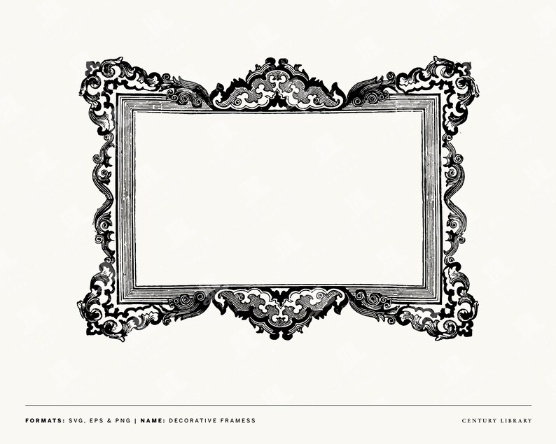 Vintage Borders and Frame Clip Art - Victorian Decorative Design Assets ...