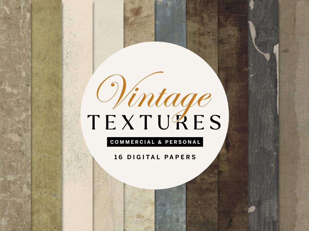 Vintage Grunge Paper Textures, 16 Old Digital Paper and Fabric ...