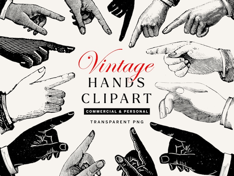 Pointing Fingers Clipart Pack, Hands Holding and Shaking, Transparent ...