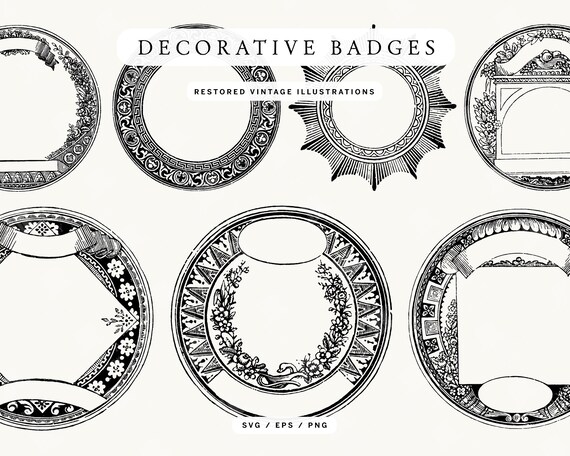 Decorative Circle Clip Art Fancy Circle Frame Vector Images (over