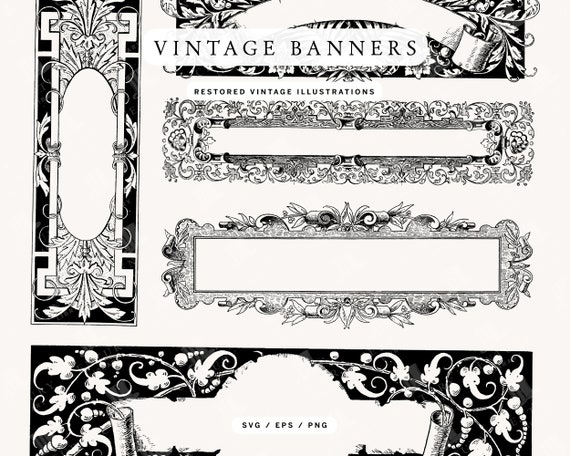 Vintage Banner Templates Vintage Luxury Monogram Banner Template