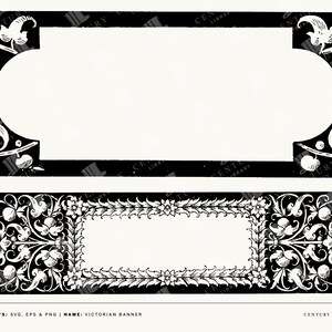 Vintage Victorian Banner / Header Illustrations - Vector Clip Art for ...