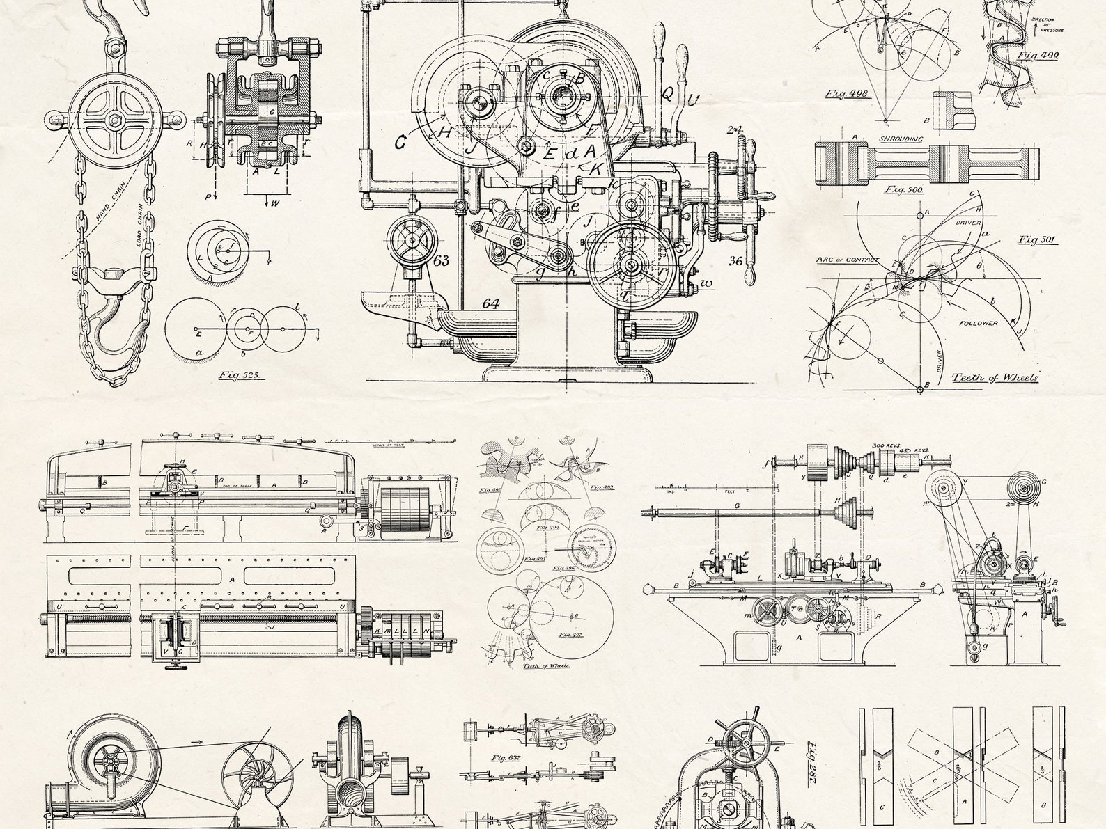 64 Vintage Mechanical Blueprints super High Resolution - Etsy