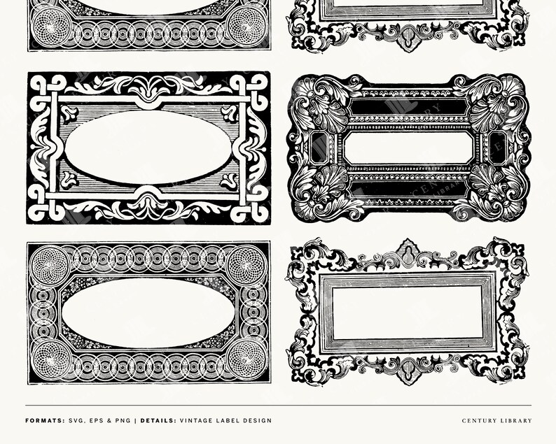Vintage Label and Logo Template Designs in SVG, PNG, and EPS Image ...
