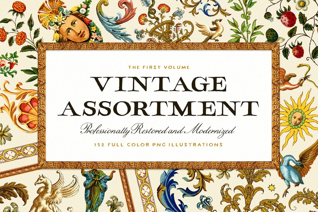 The Vintage Assortment - Volume One (transparent PNG Images!) - Perfect ...