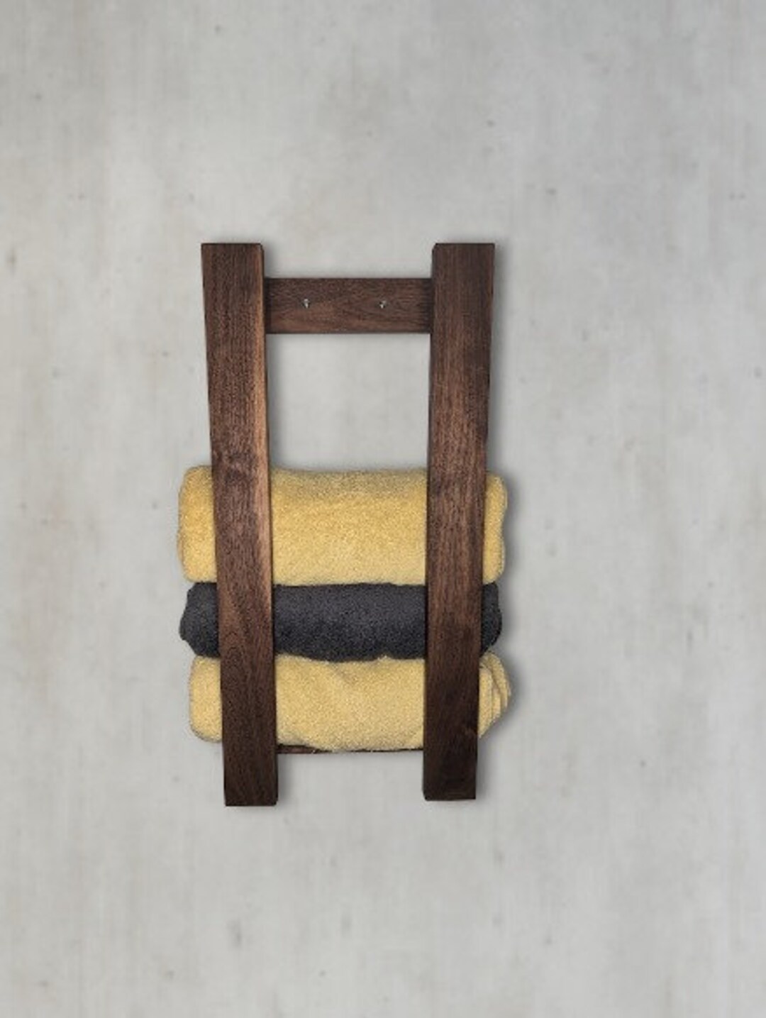 Handmade Floating Towel Rack - Real Walnut - Etsy