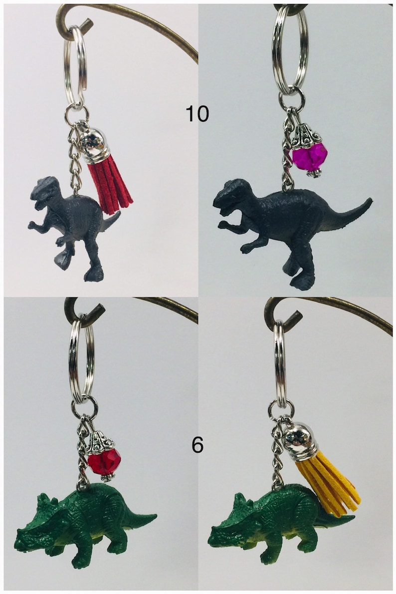 DINOSAUR KEYCHAIN, Key Ring, Key Fob, Animal Cute, Fun Cool, Unique ...