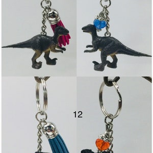 DINOSAUR KEYCHAIN, Key Ring, Key Fob, Animal Cute, Fun Cool, Unique ...