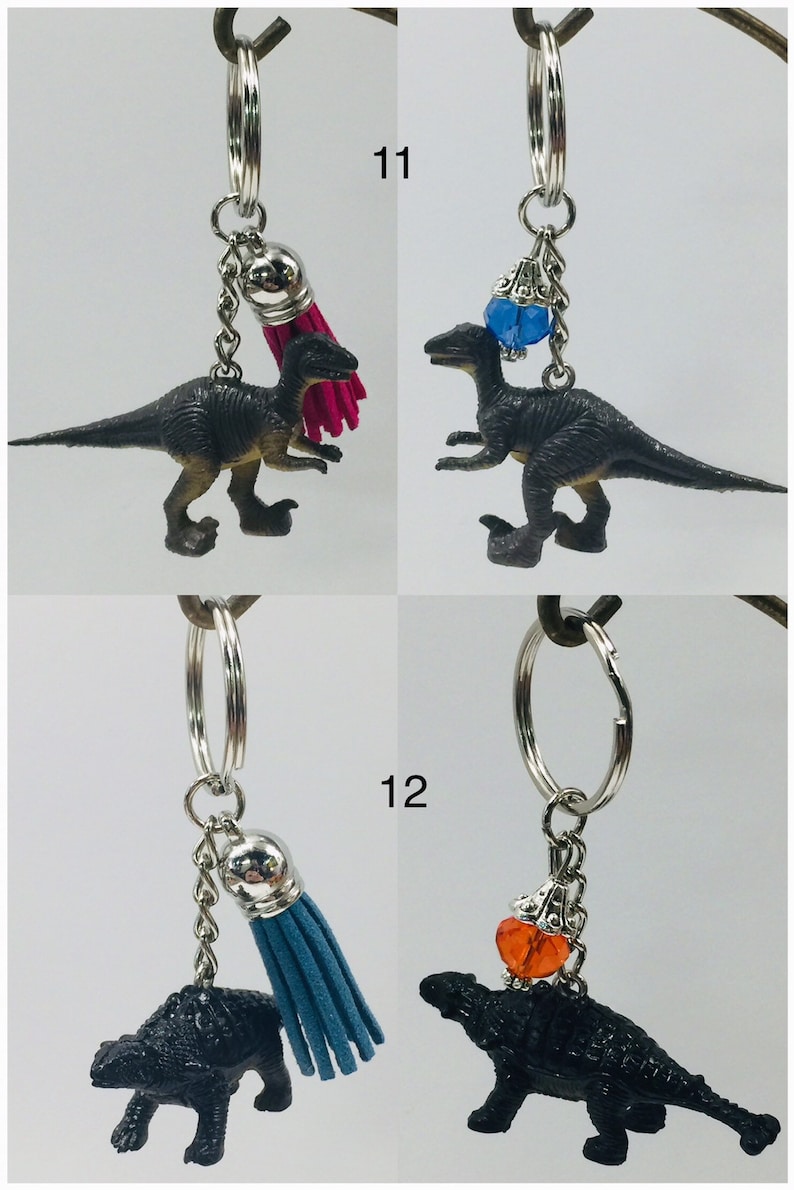 DINOSAUR KEYCHAIN, Key Ring, Key Fob, Animal Cute, Fun Cool, Unique ...