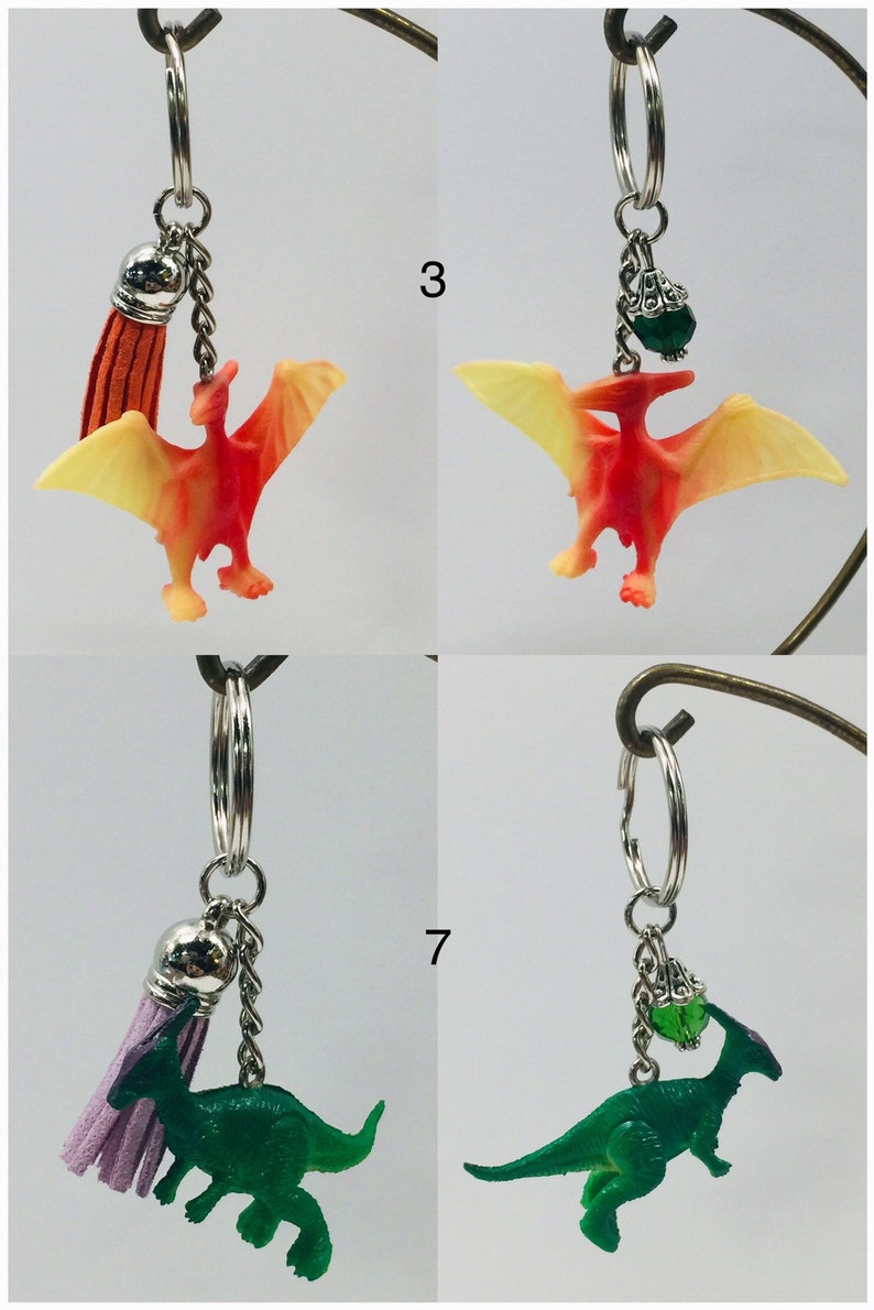 DINOSAUR KEYCHAIN Key Ring Key Fob Animal Cute Fun Cool | Etsy
