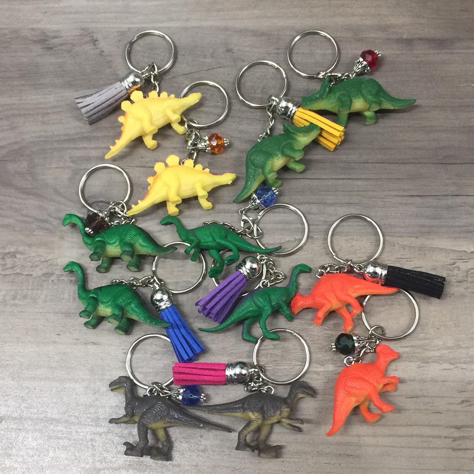 DINOSAUR KEYCHAIN, Key Ring, Key Fob, Animal Cute, Fun Cool, Unique ...