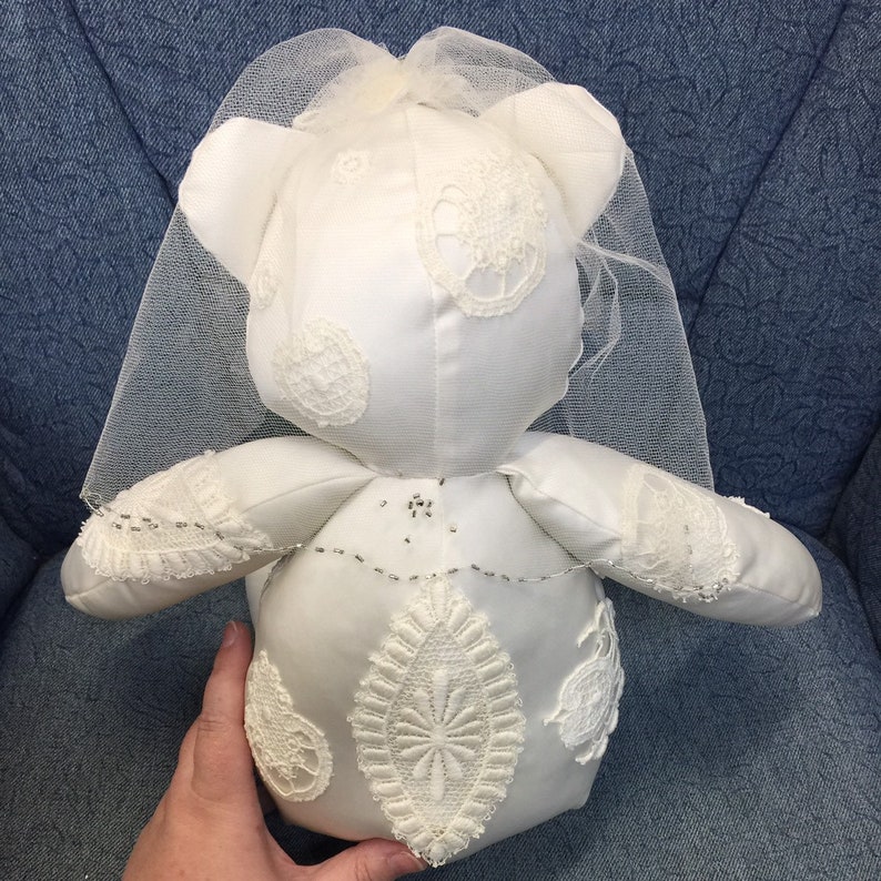 Wedding Dress Bear Memory Bear Bears Made From Wedding - Etsy