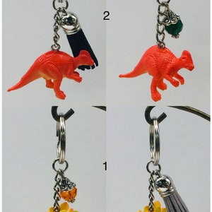 DINOSAUR KEYCHAIN, Key Ring, Key Fob, Animal Cute, Fun Cool, Unique ...