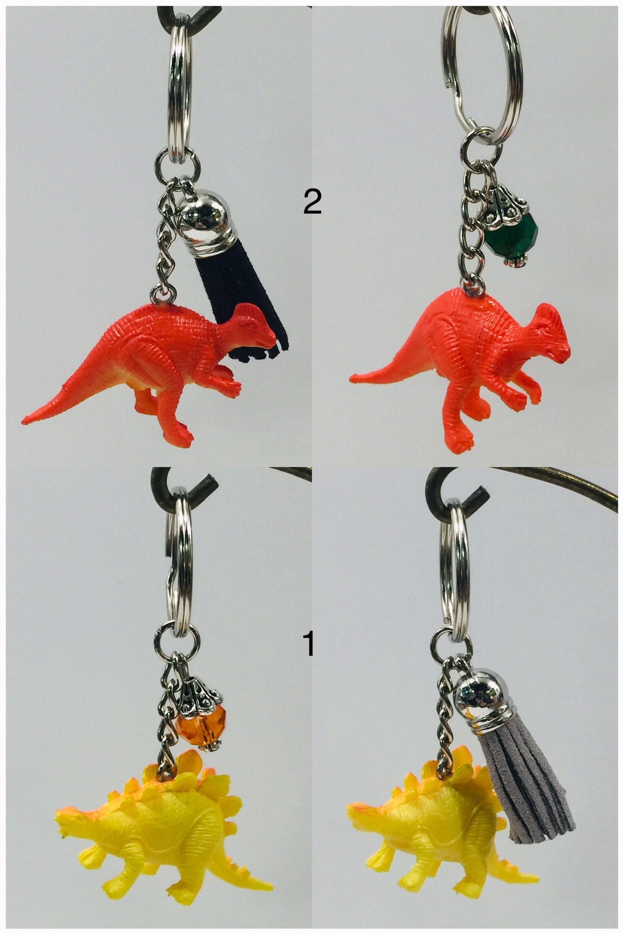DINOSAUR KEYCHAIN, Key Ring, Key Fob, Animal Cute, Fun Cool, Unique ...