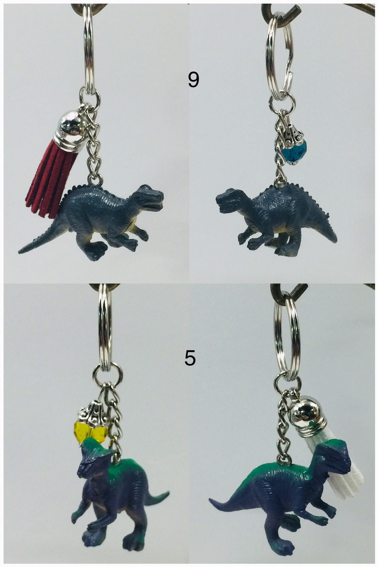DINOSAUR KEYCHAIN, Key Ring, Key Fob, Animal Cute, Fun Cool, Unique ...