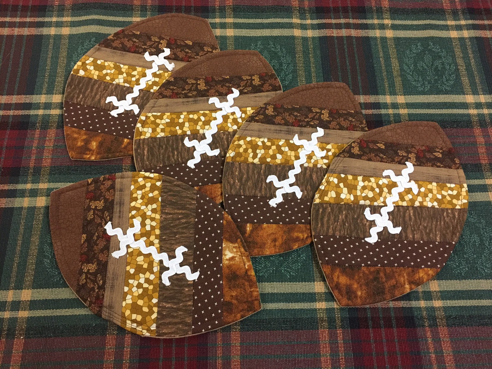 Football Mug Rug Coffee Mug Rug Snack Coaster Coffee Table - Etsy