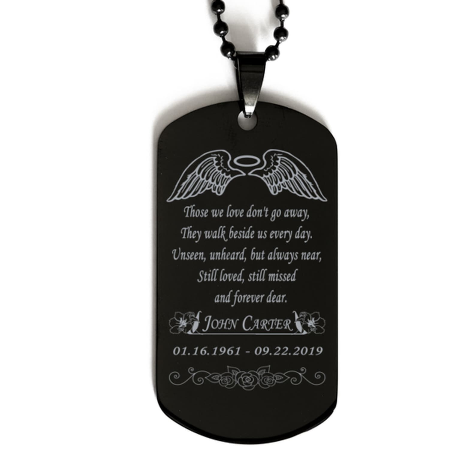 Personalized Memorial Dog Tagmemorial Necklacesa Piece of My - Etsy