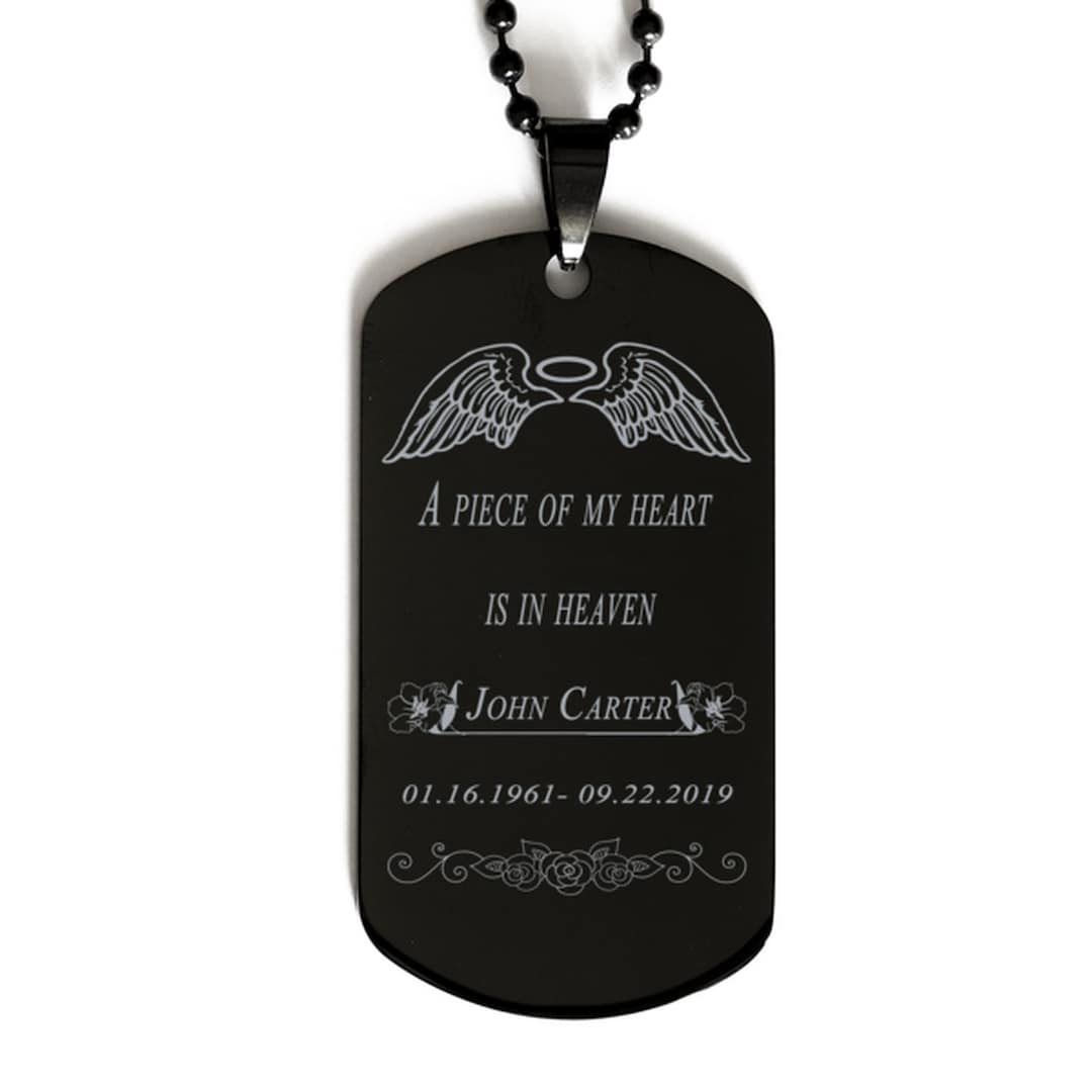Personalized Memorial Dog Tag,memorial Necklaces,a Piece of My Heart is ...