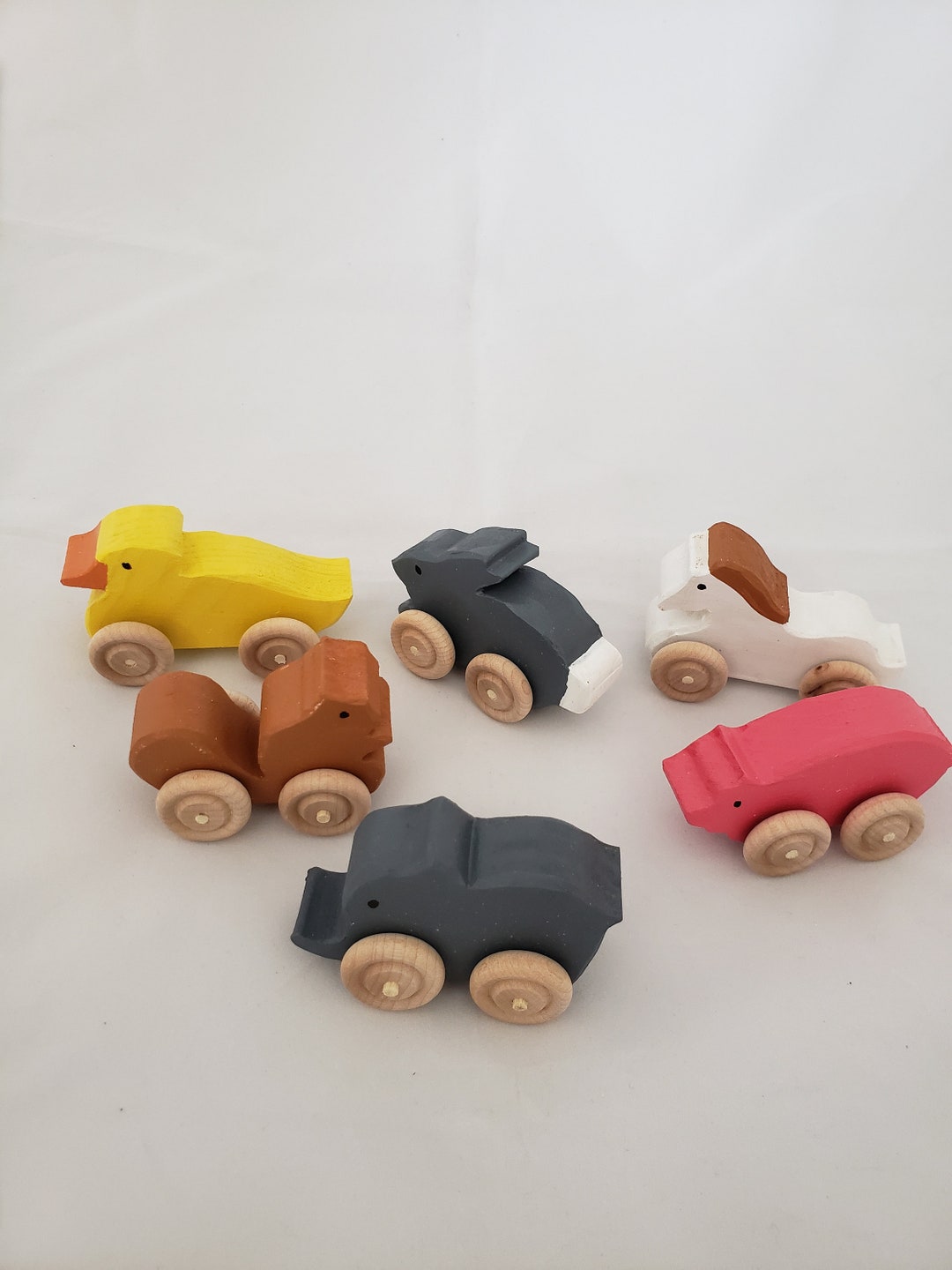 Mini Animal Cars Made From Solid Wood (six Pack) - Etsy
